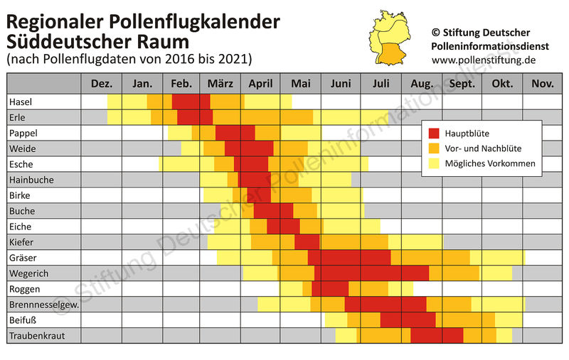 Pollenflugkalender: Stiftung Deutscher Polleninformationsdienst